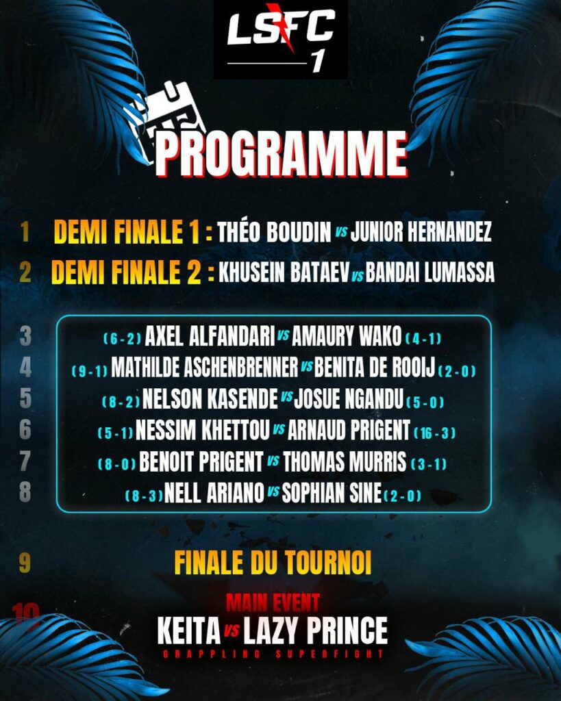 LSFC#1 : Le programme officiel – La Sueur Fighting Championship